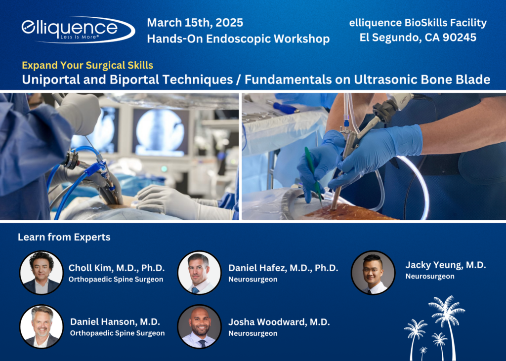 March 15th - Endoscopic Spine Workshop - elliquence